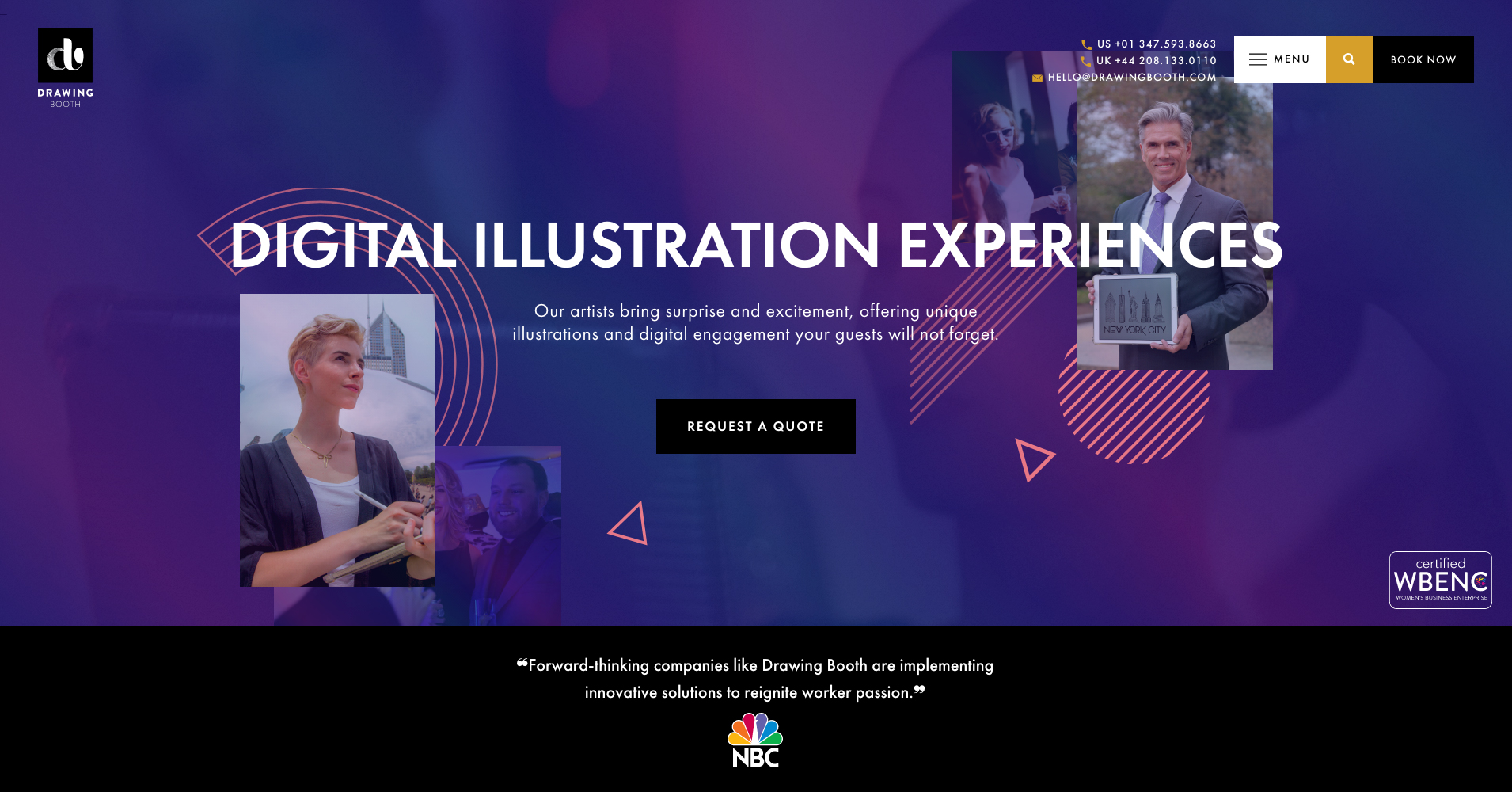 Drawing Booth - Digital Event Sketch Artists & Graffiti Walls US & UK ...